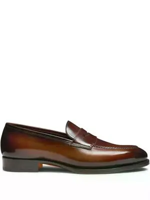 Santoni Almond Toe Loafers
