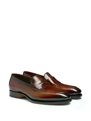 Santoni Leather Loafers - Brown