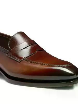 Santoni Leather Loafers - Brown