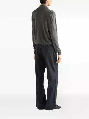 Prada Cashmere-blend Polo Shirt - Grey