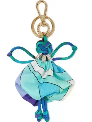 Emilio Pucci Iride-print Silk Charm - Blue