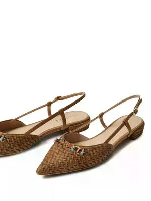 TWINSET Woven Slingback Flats