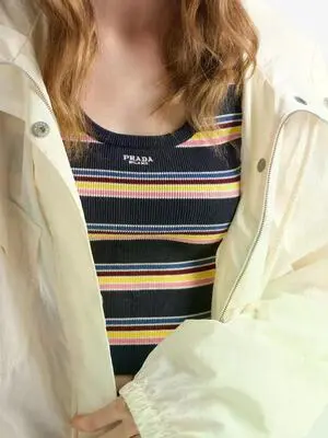 Prada Striped Tank Top - Blue