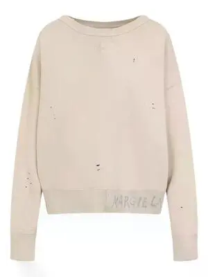MAISON MARGIELA Logo-print Sweatshirt - Neutrals