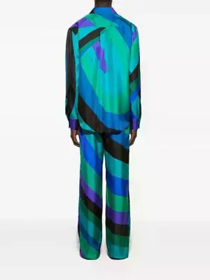 Emilio Pucci Iride-print Wide-leg Trousers