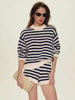 REFORMATION Collie Cotton Shorts - Ivory