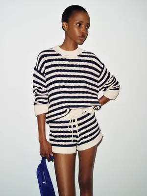 REFORMATION Reformation Collie Oversized Cotton Crew Sweater