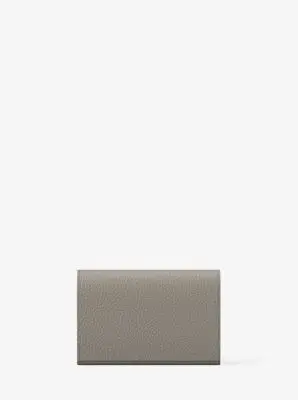 Michael Kors Hudson Pebbled Leather Card Case - Natural