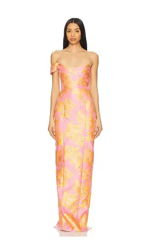 SAU LEE Jackson Gown - Pink Multi