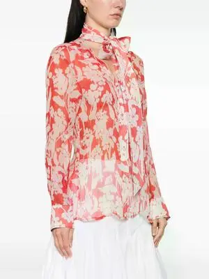Victoria Beckham Floral Chiffon Shirt