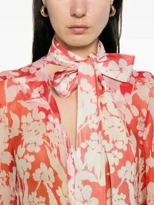 Victoria Beckham Floral Chiffon Shirt