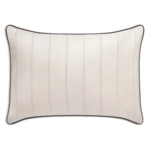 ANNE DE SOLENE Journey Striped Sateen Boudoir Sham - Sable