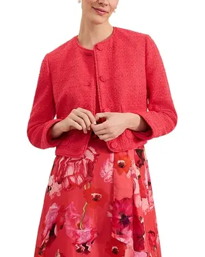 PHASE EIGHT Ripley Boucle Jacket - Coral
