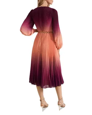 PHASE EIGHT Mira Ombre Button Dress