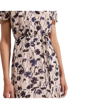 PHASE EIGHT Verity Floral Handkerchief Hem Dress