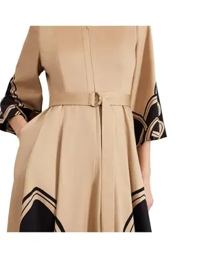 PHASE EIGHT Breena Border Print Midi Dress