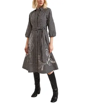 PHASE EIGHT Striped Cotton Blend Dress