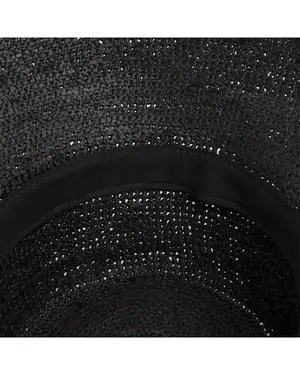 Jenni Kayne Crocheted Raffia Sun Hat - Black
