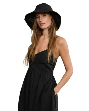 Jenni Kayne Crocheted Raffia Sun Hat - Black