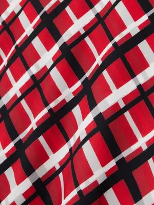 Norma Kamali Obie Checked Stretch-jersey Gown