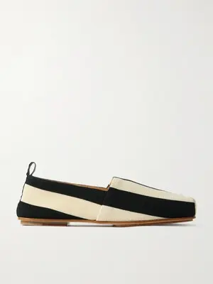 Jacquemus The Carré Striped Knitted Flats