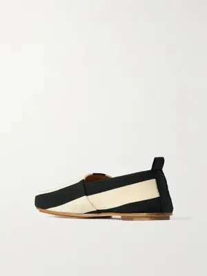 Jacquemus The Carré Striped Knitted Flats