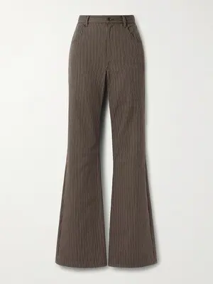 NILI LOTAN Roe Striped Flared Pants