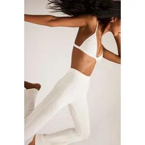 NEGATIVE UNDERWEAR Pointelle Flare Pant - White