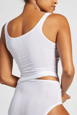 NEGATIVE UNDERWEAR Whipped A-top - White