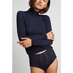 NEGATIVE UNDERWEAR Whipped Turtleneck - Navy