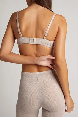 NEGATIVE UNDERWEAR Whipped Non-wire Bra - Sand
