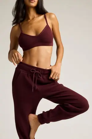 NEGATIVE UNDERWEAR Waffle Knit Jogger - Garnet