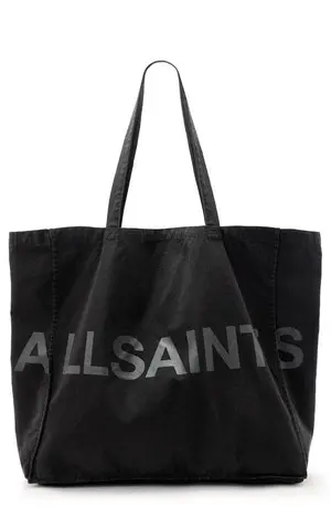 ALLSAINTS Large Biggy Cotton Tote - Black