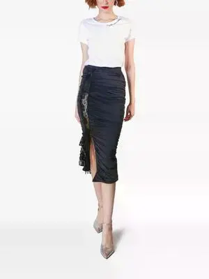 LETHICIA BRONSTEIN Gin Fizz Draped Midi Skirt