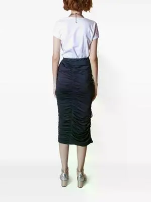 LETHICIA BRONSTEIN Gin Fizz Draped Midi Skirt