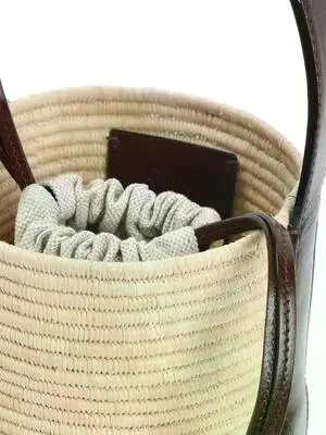 Chloé Logo Raffia Shoulder Bag