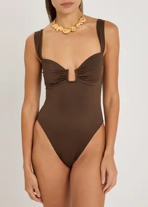 AWAY THAT DAY Cannes One Piece - Brown
