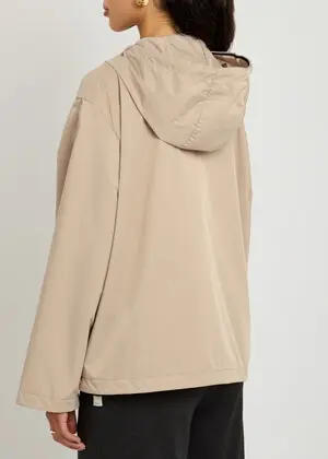 Moncler Cassiopea Hooded Shell Jacket - Beige