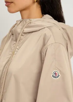Moncler Cassiopea Hooded Shell Jacket - Beige