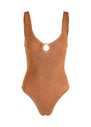 Hunza G Crinkle Celine Swimsuit - Brown