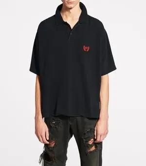 Balenciaga Laurel Classic Polo Shirt - Black