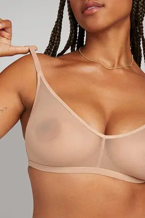 NEGATIVE UNDERWEAR Sieve Non-wire Bra - Buff