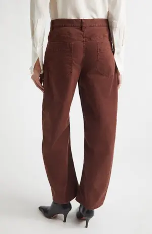 NILI LOTAN Tribeca Barrel Leg Trousers - Cabernet