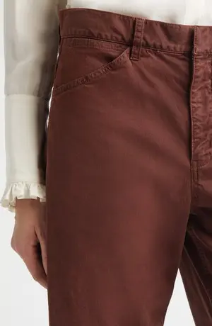 NILI LOTAN Tribeca Barrel Leg Trousers - Cabernet