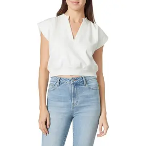 Habitual Extended Shoulder Crop Knit Top