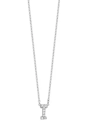 Bony Levy Bony Levy Diamond Pavé Initial Pendant Necklace 18k White Gold - I