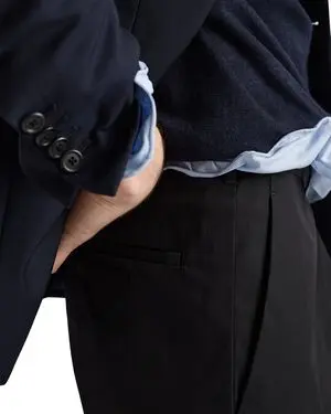 Prada Stretch Poplin Trousers - Black