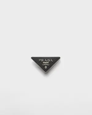 Prada Saffiano Belt Buckle - Anthracite Gray