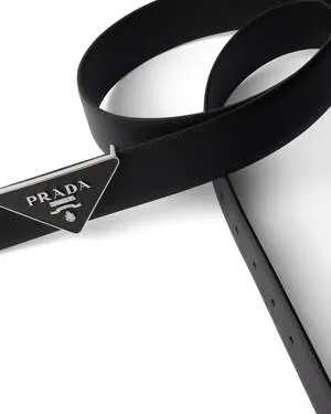 Prada Saffiano Belt Buckle - Grey