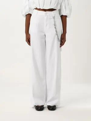 Pinko Wide Leg Jeans - White